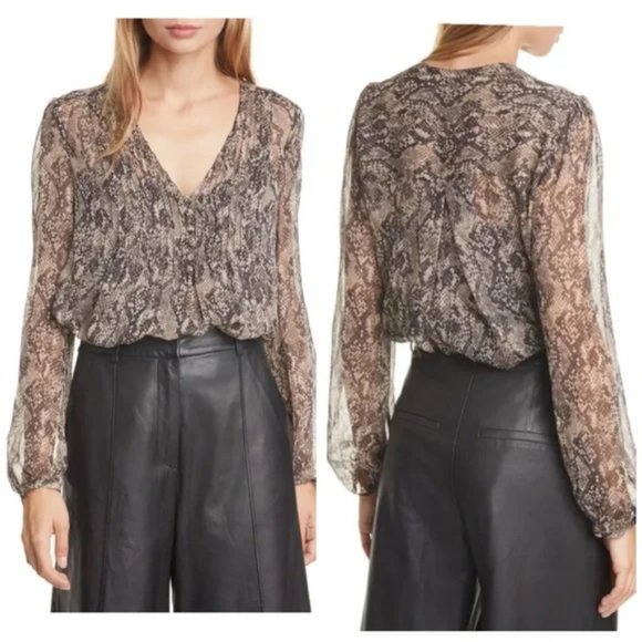 Veronica Beard | Tops | Nwot Veronica Beard Lowell Blouse In Nude ...